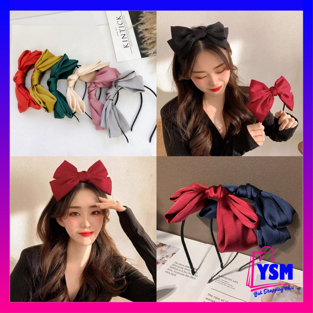 Jual YSM BANDO KOREA WANITA DEWASA PITA BESAR BANDANA MODEL PITA POLOS ...