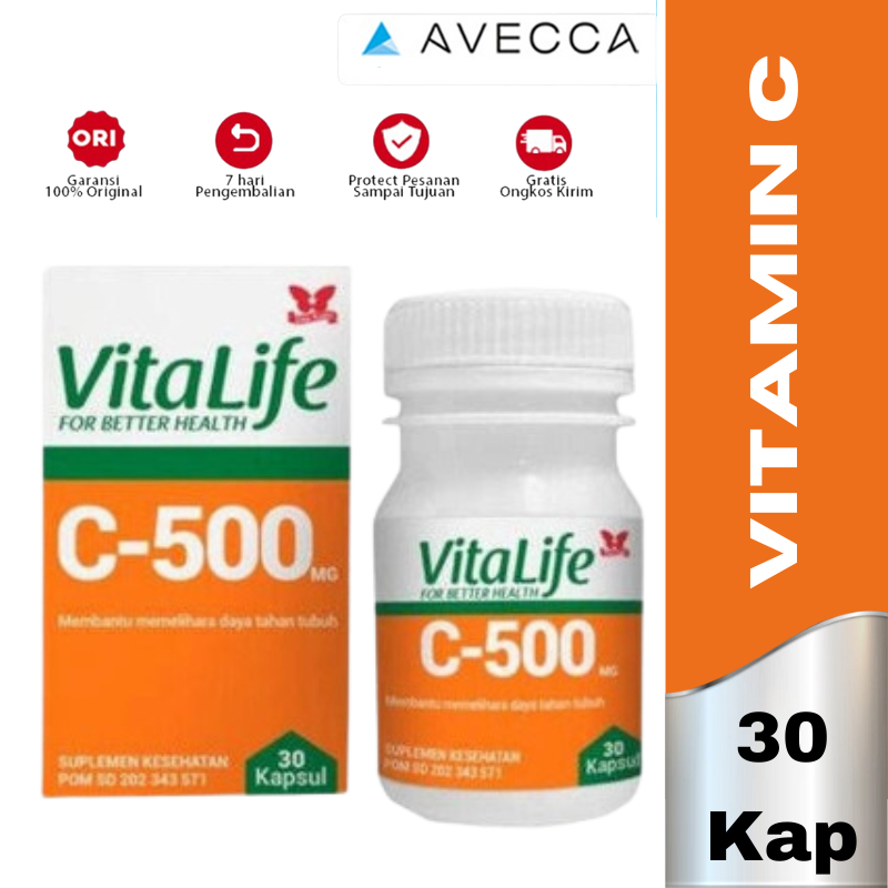 Jual Vitalife C-500 30`S / Vitamin C / Daya Tahan Tubuh / Suplemen Kesehatan | Shopee Indonesia