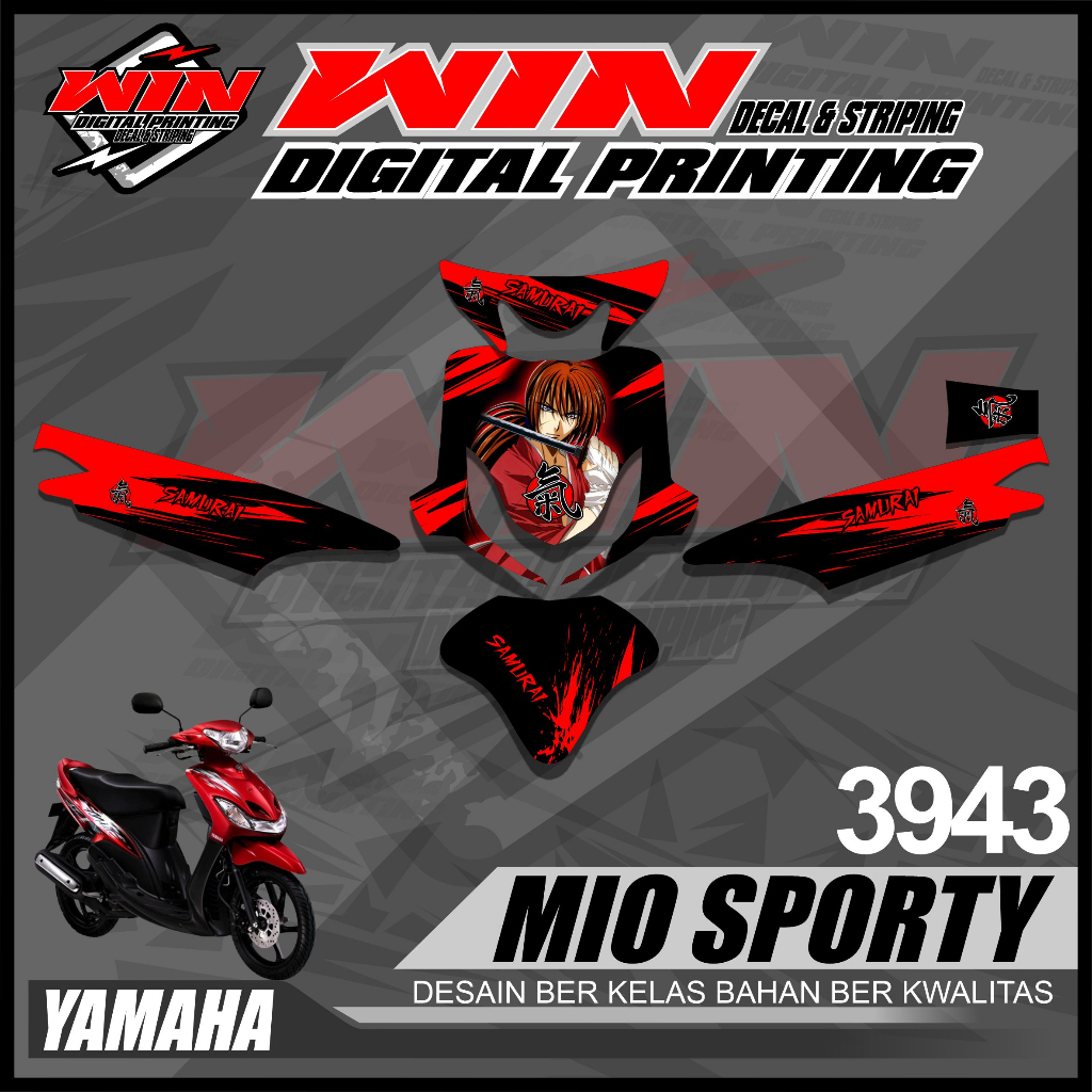 Jual Decal Motor Yamaha Samurai Sticker Fullbody Desain Abstrak Stiker ...