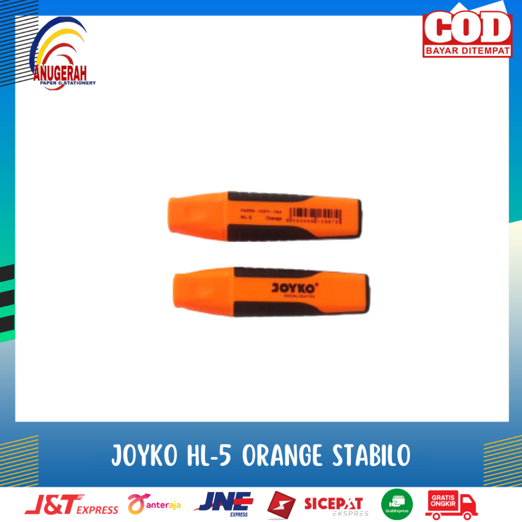 Jual JOYKO HL-5 ORANGE STABILO (PCS) | Shopee Indonesia