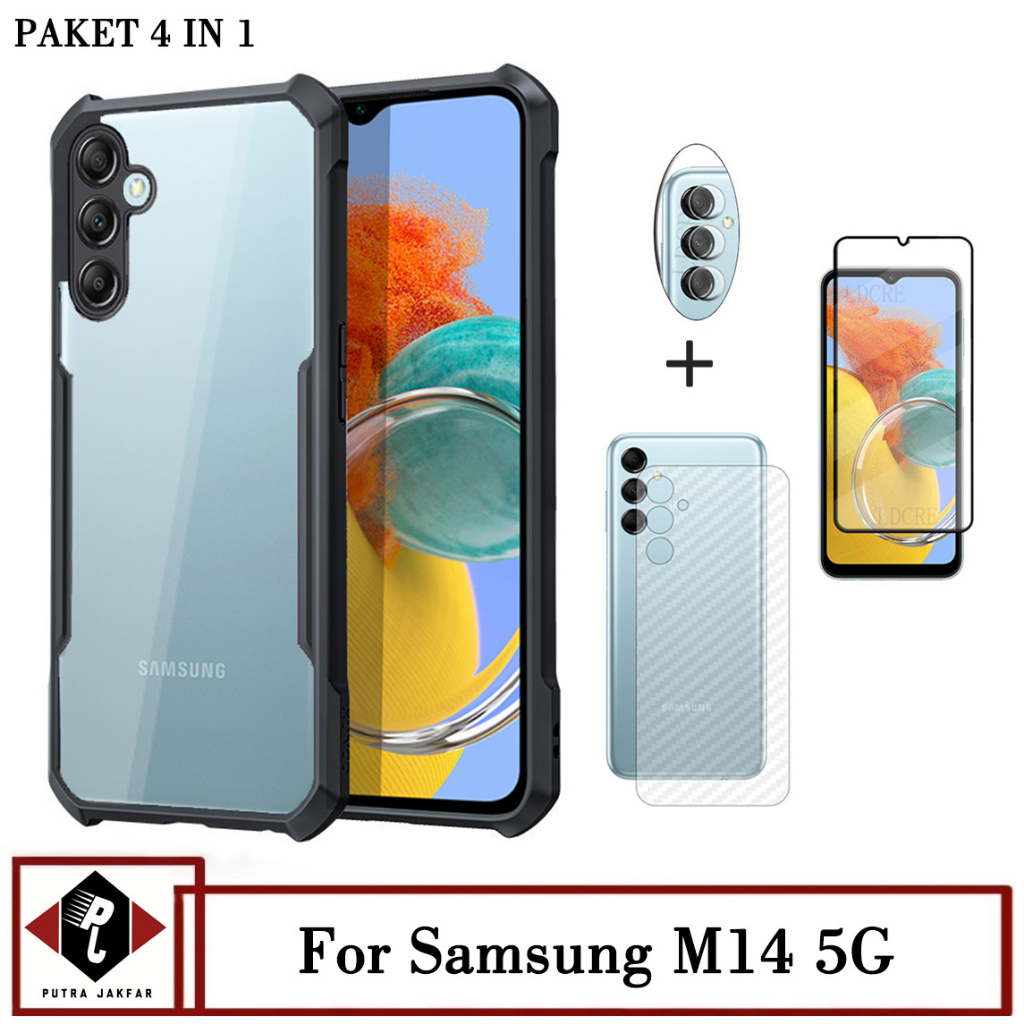 Jual Paket 4in1 Terbaru Case Transparan Samsung M14 5G Free Tempered ...