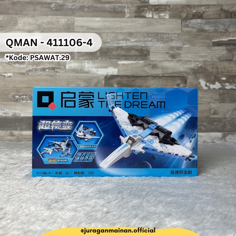 Jual QMAN TOYS Transcollector Galaxy Fighter 6in1 - Bricks Bongkar susun brick block Blocks ...