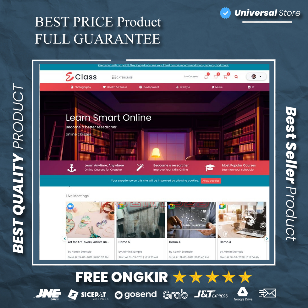 Jual Source Code Website Kursus Bimbingan Belajar Sekolah Kampus ...