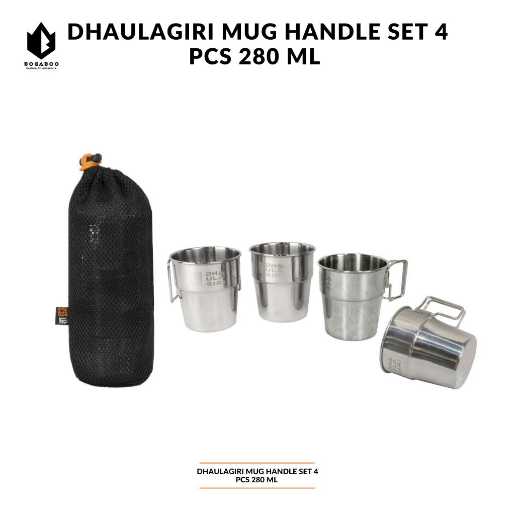 Jual BISA COD Dhaulagiri mug handle 4 set 280 mal - Coffe Cup Set ...