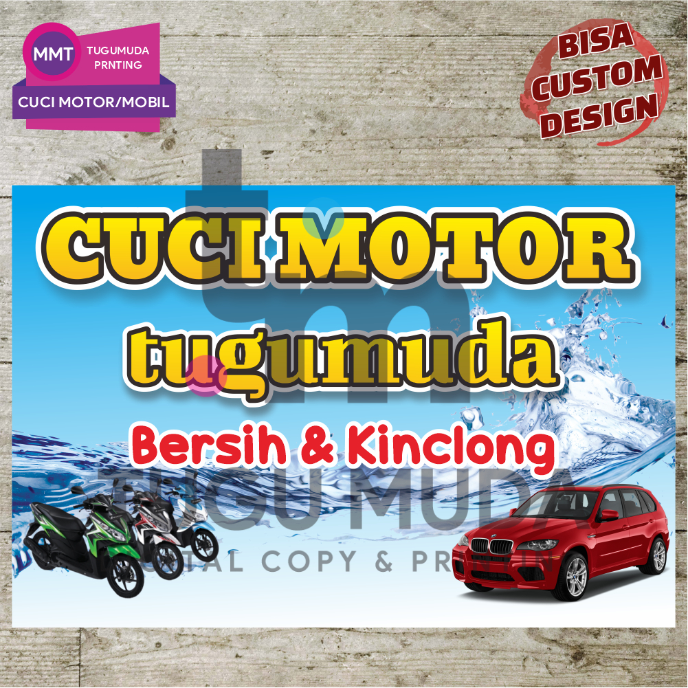 Jual Cetak Spandukbannermmt Cuci Motor Ganti Oli Mobil Shopee Indonesia