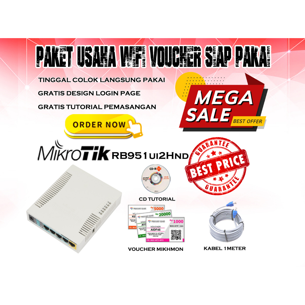 Jual Mikrotik Rb951Ui-2HnD Full Setting Voucher Rt Rw Net Siap Pakai ...