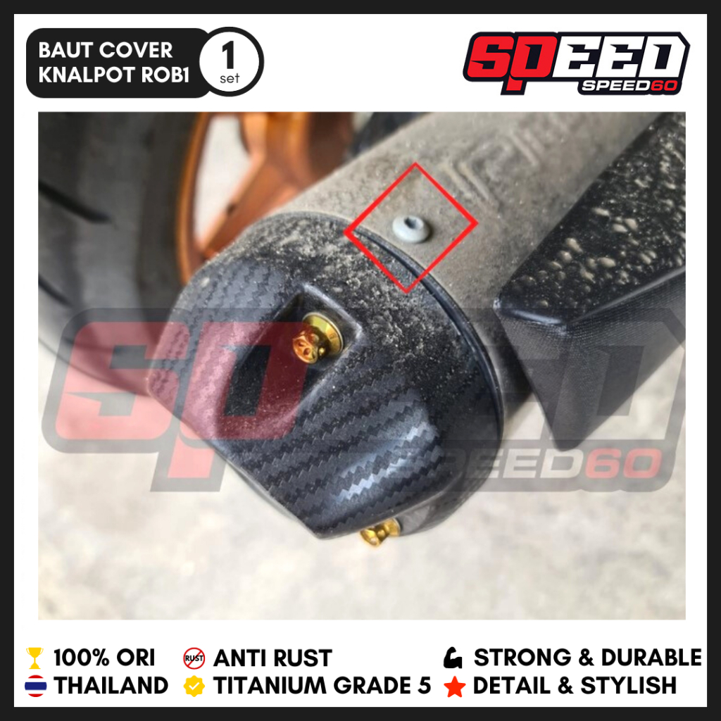 Jual Baut Knalpot ROB1 Baut Titanium Grade 5 Thailand King Nut | Shopee ...