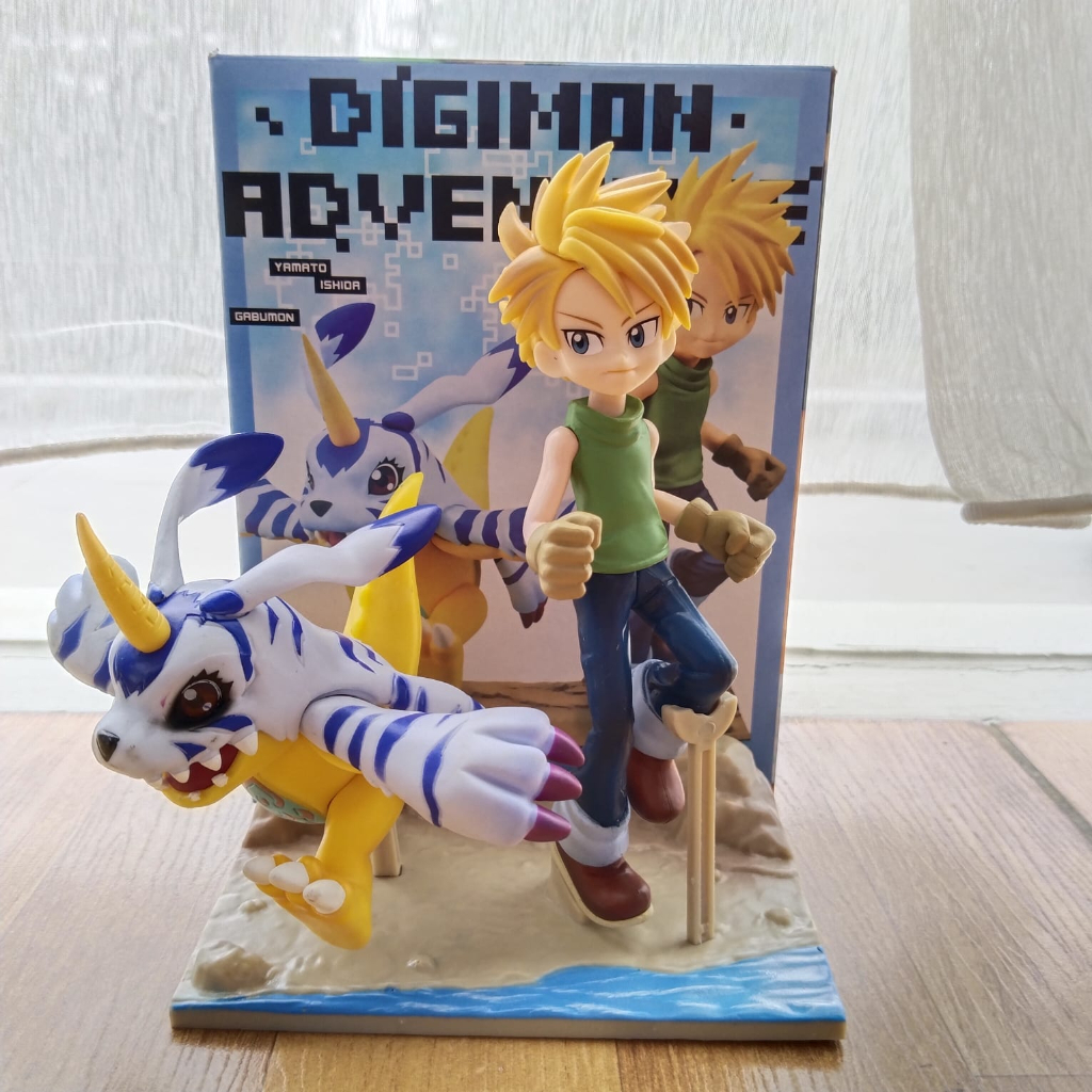 Jual mainan action figur digimon adventure yagami taichi agumon ishida ...