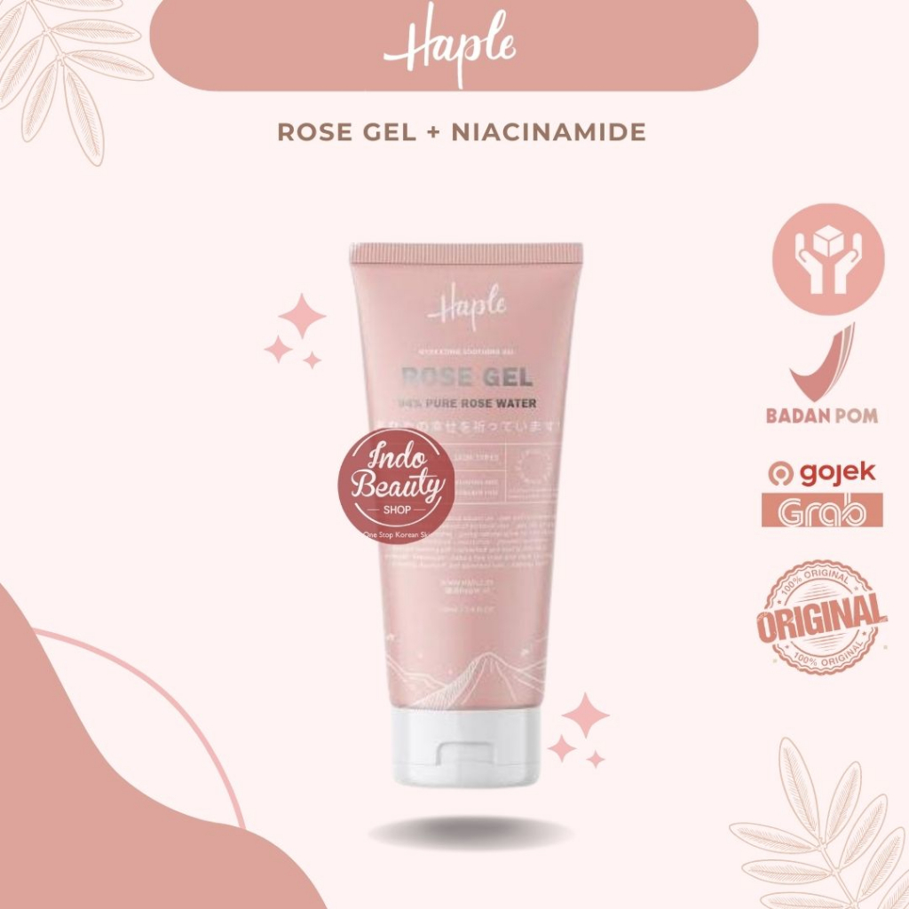 Jual HAPLE Rose Gel + Niacinamide (Soothing Gel untuk menenangkan ...