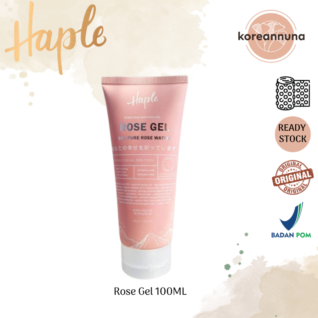 Jual HAPLE Rose Gel + Niacinamide (Soothing Gel untuk menenangkan ...