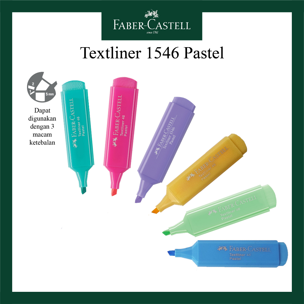 Jual Textliner Faber Castell 46 / Warna Pastel / Highlighter ...