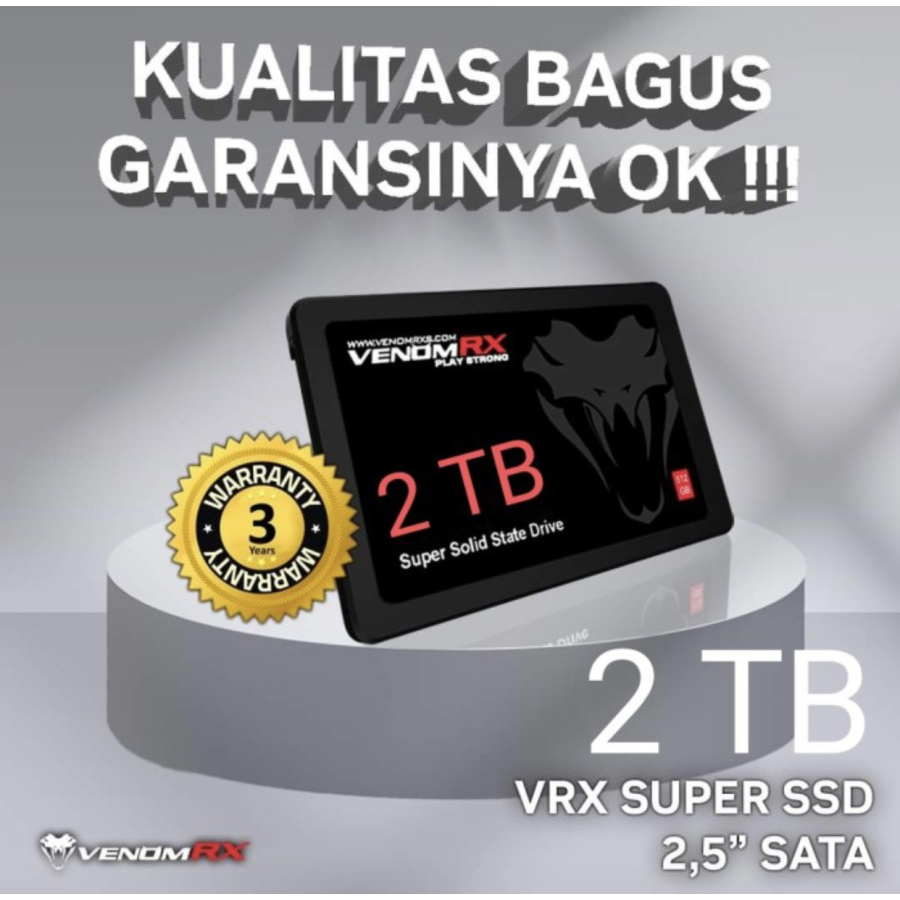 Jual VenomRX SSD SATA 128GB, 256GB, 512GB, 1TB, 2TB - VENOM RX GARANSI RESMI | Shopee Indonesia