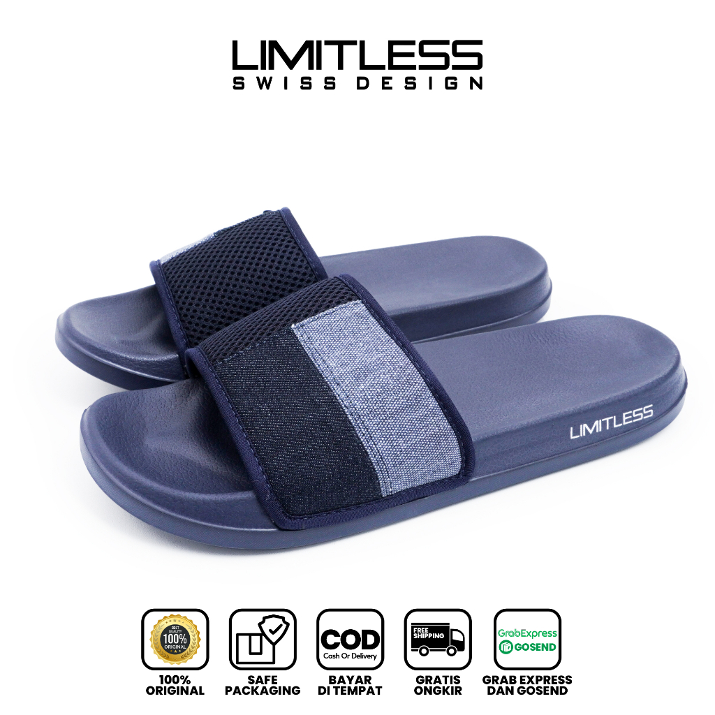 Jual Limitless - Sandal Pria Selop Rumah Terbaru Sendal Cowok Slide Casual Santai Terbaru - Size ...