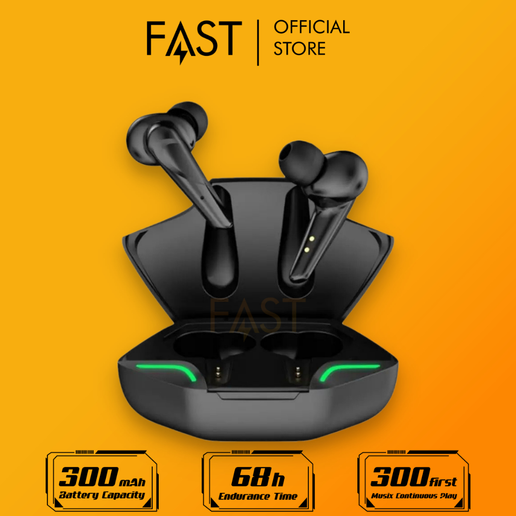 Jual FAST TWS Wireless In Ear Gaming Original Dual Headset Bluetooth Game TWS / Headset TWS ...