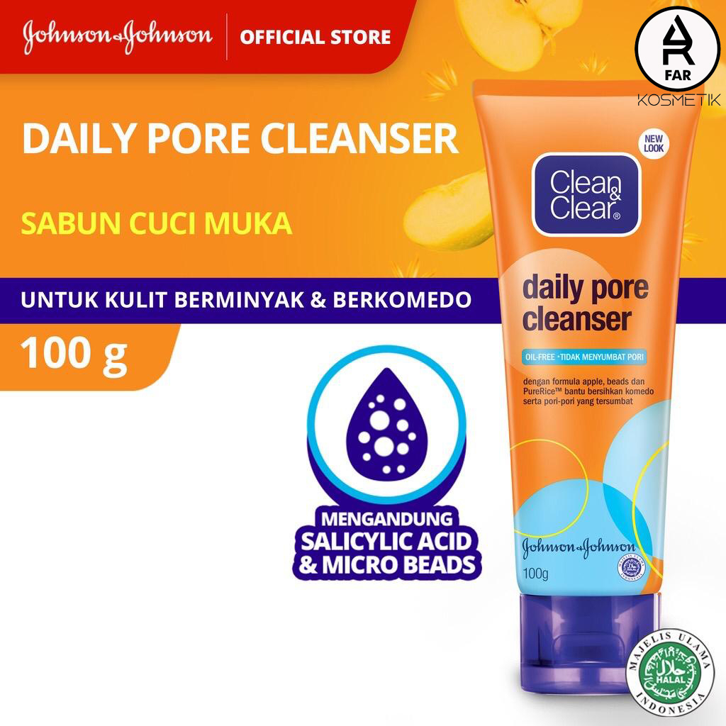 Jual Clean & Clear Daily Pore Cleanser Sabun Cuci Muka Pembersih Wajah ...