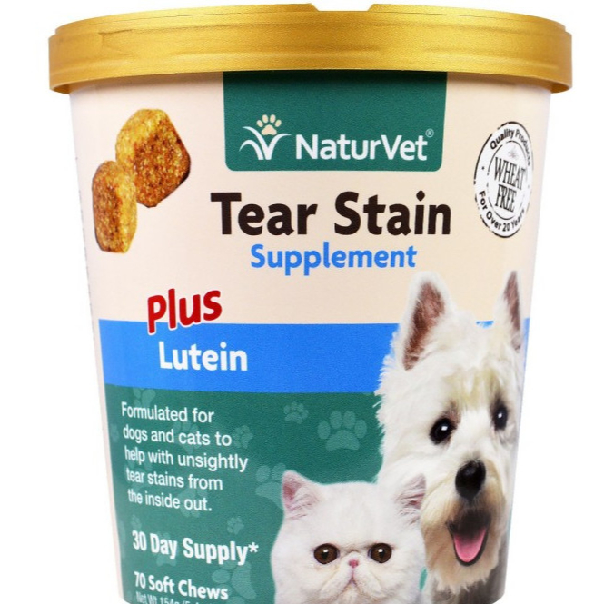 Jual Naturvet Tear Stain Plus Lutein Soft Chew Tablets - Vitamin for ...