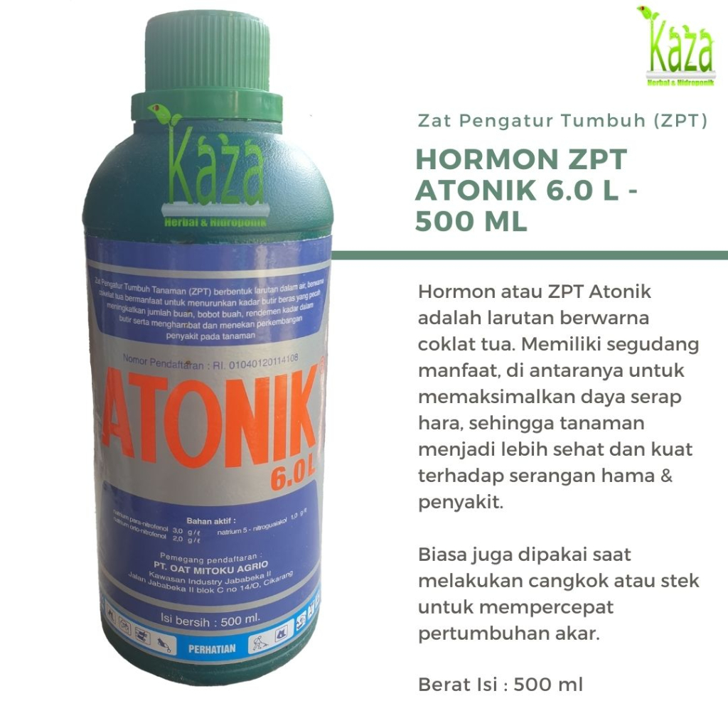 Jual ZPT Atonik 6.0 L 500 ml - Hormon Pertumbuhan Pupuk Cair Zat Pengatur Tumbuh Akar Batang ...