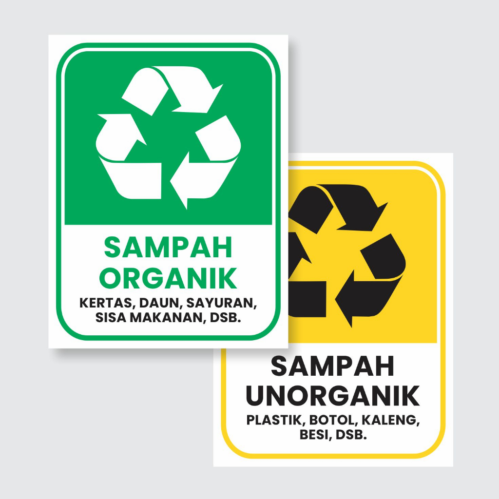 Jual STIKER SAMPAH ORAGNIK DAN UNORGANIK | Shopee Indonesia