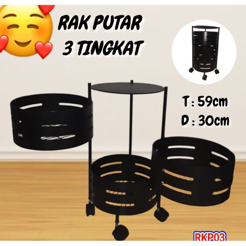 Jual Rak besi putar 3 susun | Shopee Indonesia