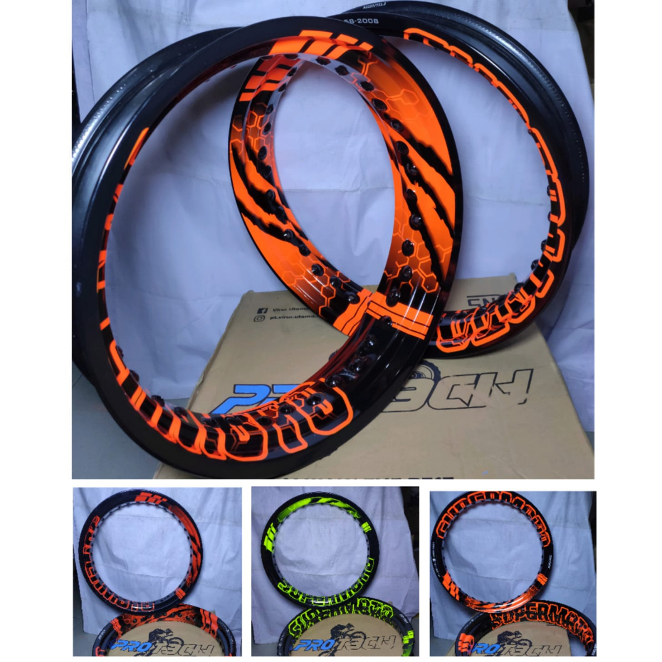 Jual Velg Supermoto Super Moto ring 17/300/350 36hole Protech KLX CRF D ...