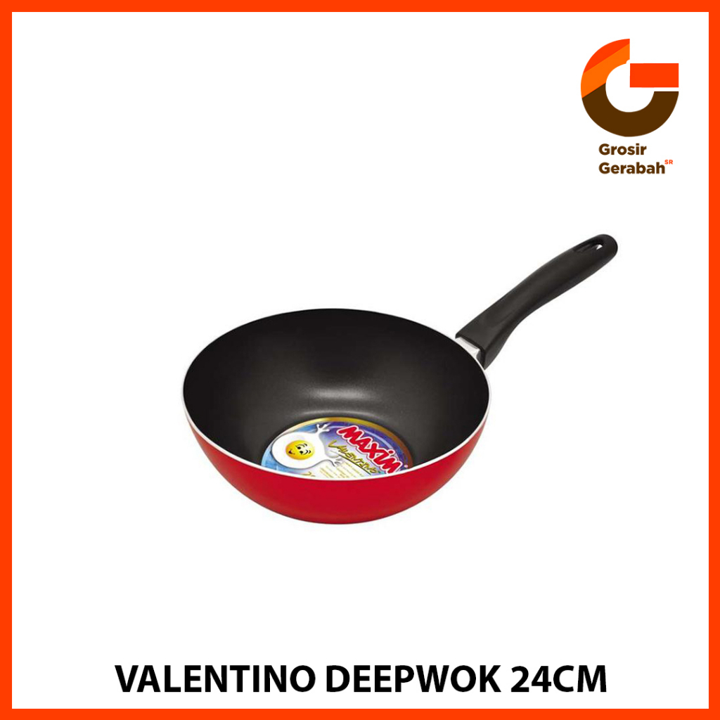 Jual Maxim Deep Wok Valentino 24cm (Teflon) | Shopee Indonesia