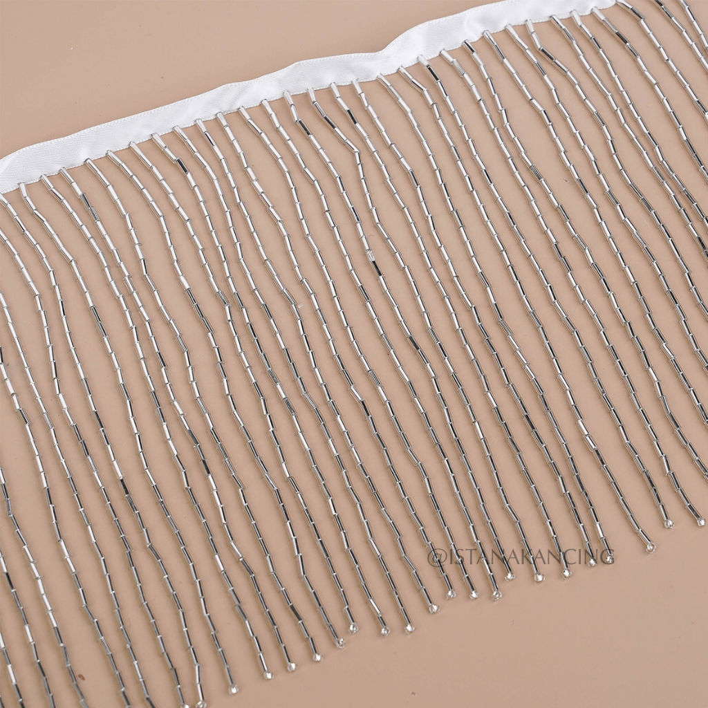 Jual Rumbai Beaded Fringe Silver Gold Aksesoris Rumbai Panjang 15cm ...