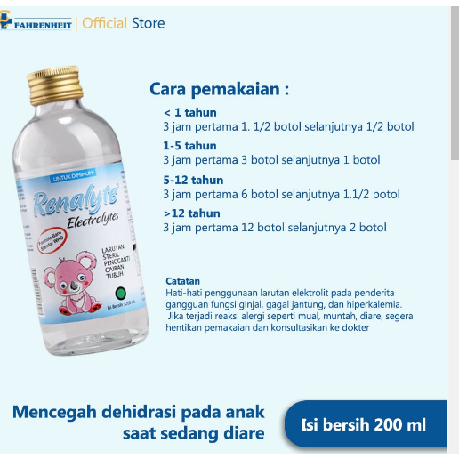 Jual RENALYTE SOLUTION 200 ML | Shopee Indonesia