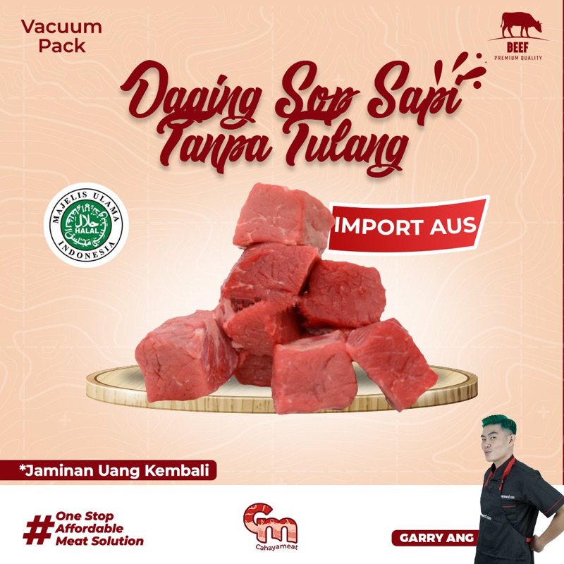 Jual Daging Sop Sapi Potong Dadu AUS | Soup Cut Beef | Daging Sop Soto ...