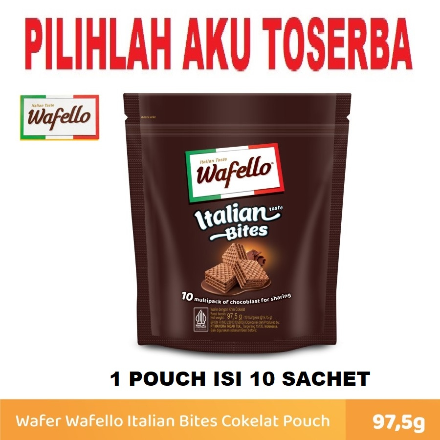 Jual Wafello BITES CHOCOLATE POUCH KECIL isi 10 pcs - ( HARGA PER POUCH ...