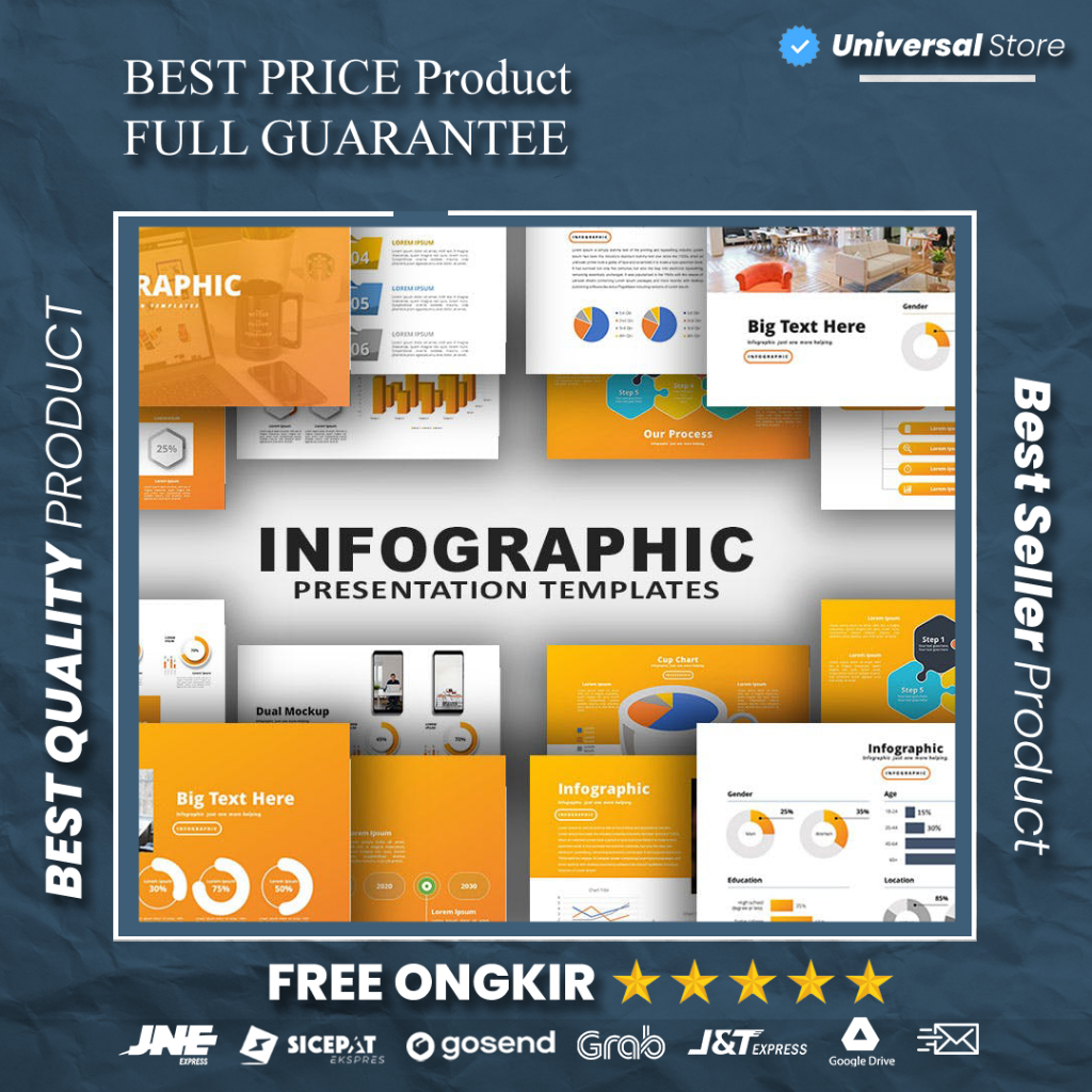 Jual Koleksi Template PPT Power Point Infographics Lifetime Terbaru ...