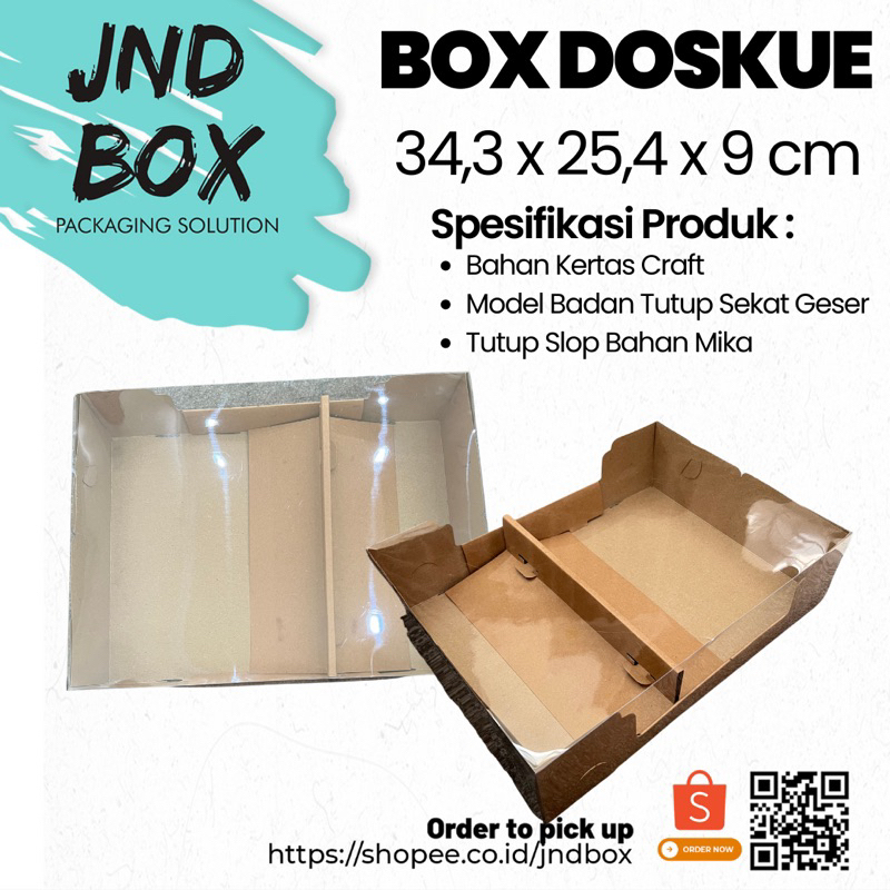 Jual Box Doskue Sekat 34,3 x 25,4 x 9 cm (Min Order 2 Pcs) | Shopee ...
