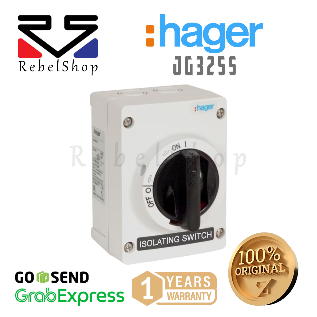 Jual Hager JG325S Isolating Switch 3P 125A Isolator 3 Pole + Netral ...