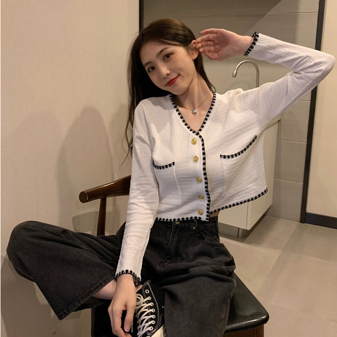 Jual AJW Cardigan Rajut Korean Style Lengan Panjang Import Premium Mewah dan Elegan XR | Kardi ...