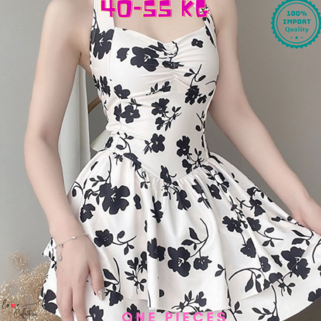 Jual Baju Renang Wanita Motif Bunga Swimsuit One Piece Adjustable Nuansa Pantai Korea Modis Sexy ...