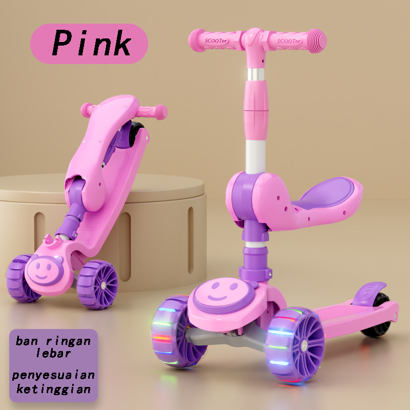Jual Mainan Skuter 2in1 Mainan Scooter Anak Roda 3 dengan Dudukan ...