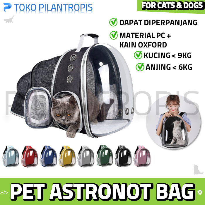 Jual TAS ASTRONOT KUCING ANJING DIPANJANGIN TAS KUCING TRANSPARAN PET ...