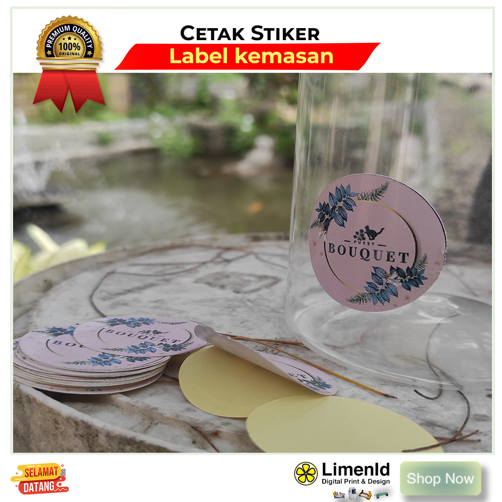 Jual Cetak Sticker Glossy Cromo Desain Lucu - A4 - Cetak Label Kemasan ...
