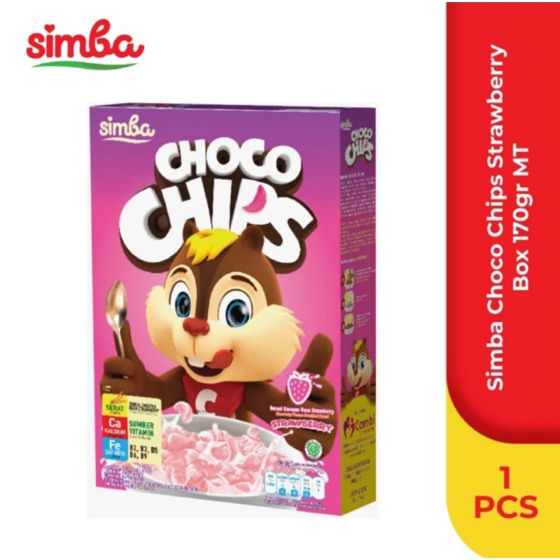 Jual SIMBA Choco Chips Strawberry Box 170 gr | Shopee Indonesia