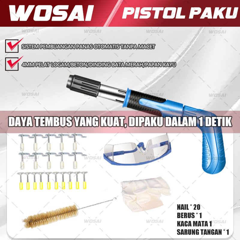 Jual WOSAI Mesin Tembak Paku Nail Gun Alat Paku Tembak Beton Ramset Gun ...
