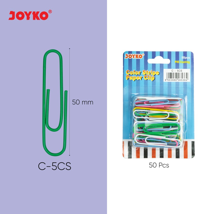 Jual Paper Clip / Klip Penjepit Kertas Warna Warni Joyko C-5CS | Shopee ...