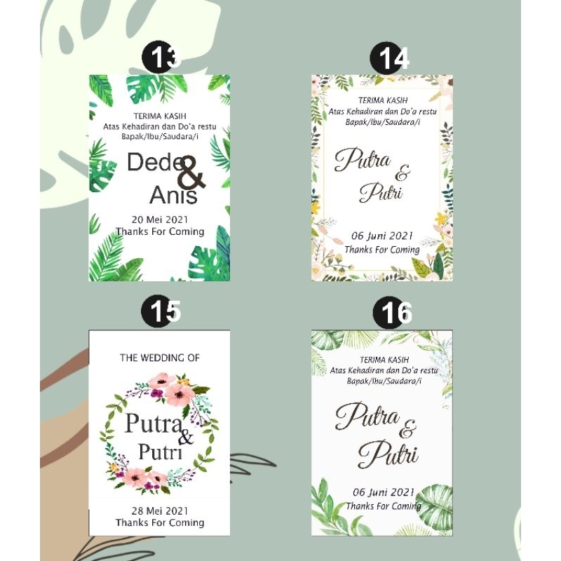 Jual Undangan Custom / Undangan pernikahan / Undangan Nikah / Undangan ...