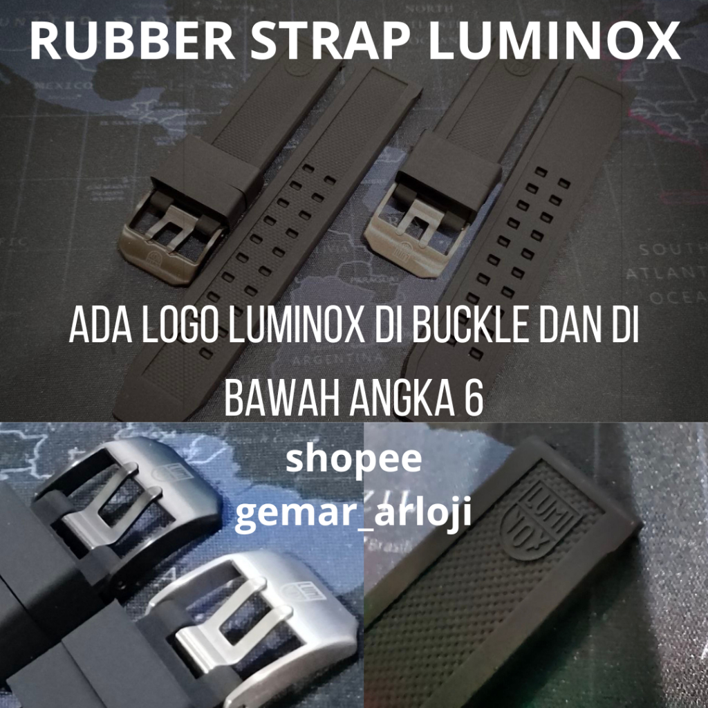Jual Tali Jam Rubber Strap Luminox 3050 3080 3150 8800 | Shopee Indonesia