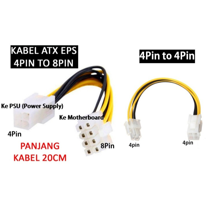 Jual Perpanjangan Kabel Power PSU ke Motherboard 8Pin to 8Pin dan 4Pin ...