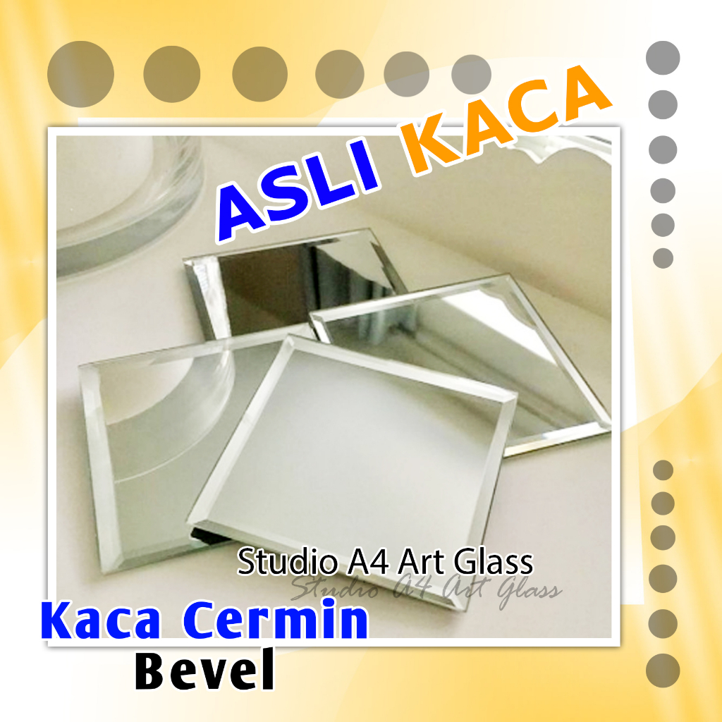 Jual KACA BEVEL TEBAL 5 MILI 20x20 cm BEVEL 1 CM-Cermin Hiasan Dinding ...