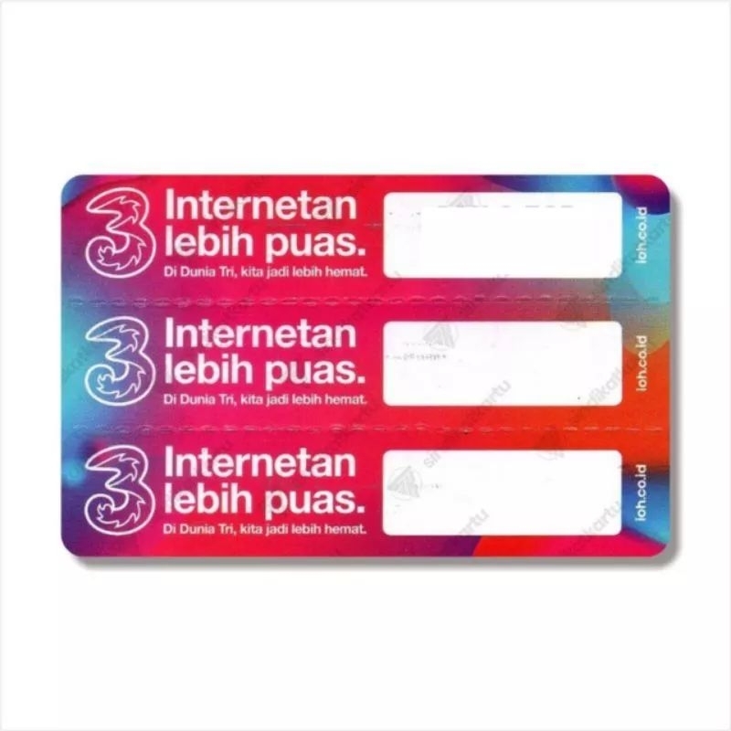 Jual Voucher Tri / Three Kosong / Bahan / Zero / Blan | Shopee Indonesia