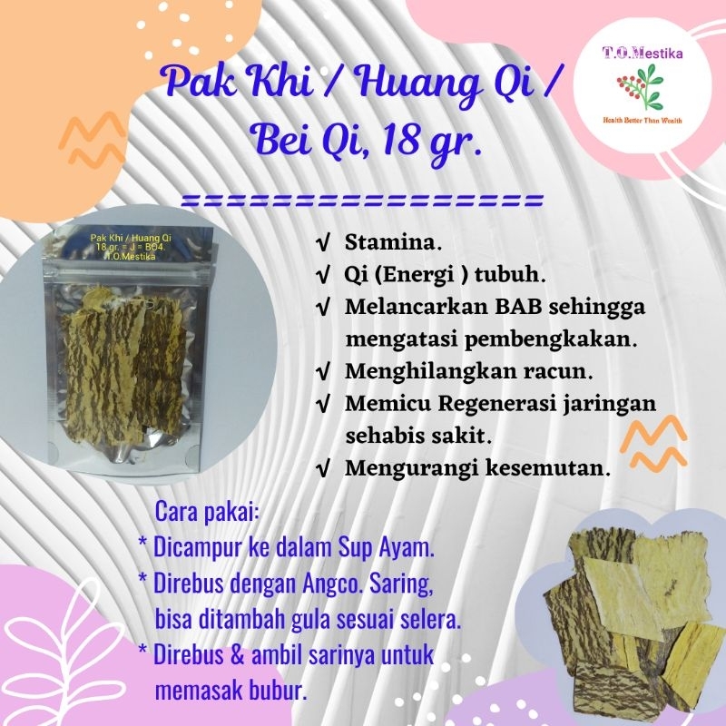 Jual Pak Khi / Huang Qi / Bei Qi, 18 gr. | Shopee Indonesia