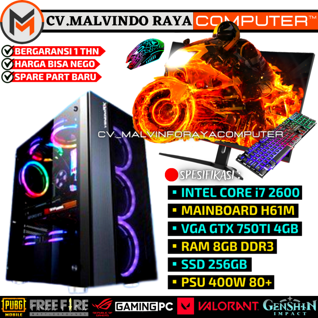 Jual PC GAMING FUL SET CORE i7 RAM 8GB VGA 4GB SSD 256GB SIAP PAKAI ...