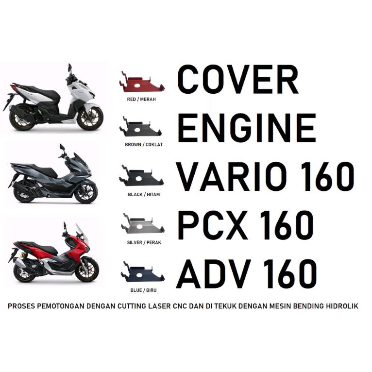 Jual Tutup Mesin Honda Vario 160, PCX 160, ADV 160 Cover Engine Pelindung Mesin ADV 160 PCX 160 ...