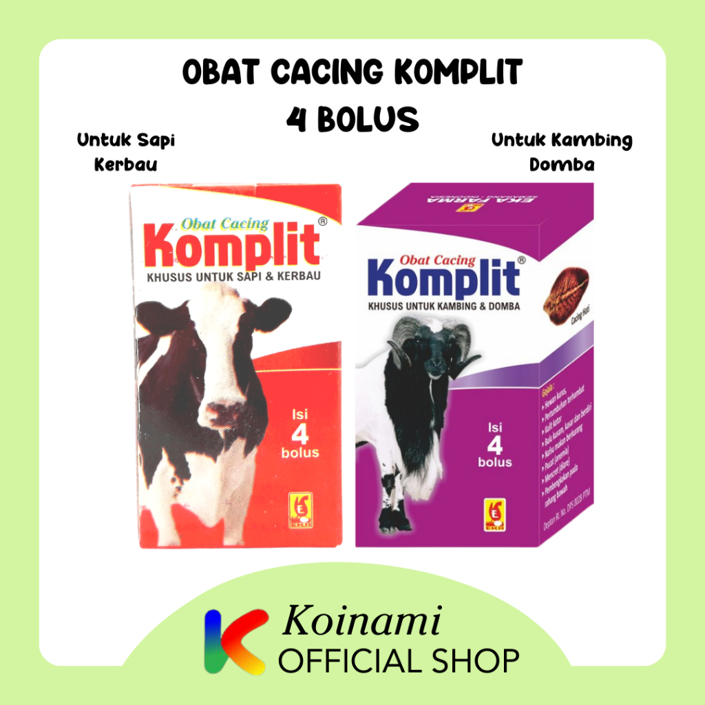 Jual OBAT CACING KOMPLIT isi 4 bolus / kambing / domba / sapi / kerbau ...
