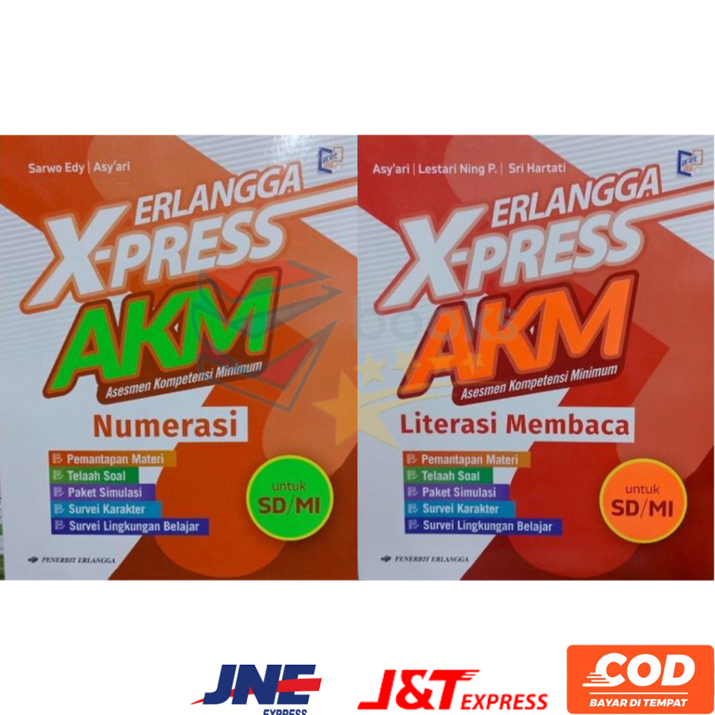 Jual ORIGINAL BUKU ERLANGGA XPRESS AKM NUMERASI dan LITERASI MEMBACA ...